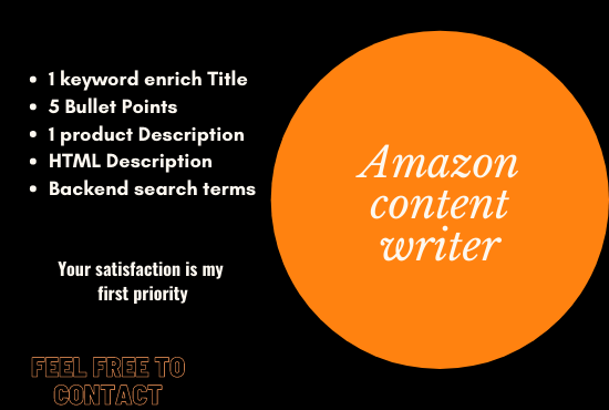 I can write and optimize your Amazon and Daraz product listing that can ...
